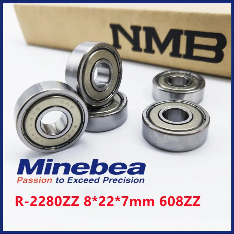 50pcs NMB 마인베아 고속 베어링 R 2280ZZ 8*22*7mm 608ZZ 스케이트 보드 롤러 블레이드 스케이트 휠 ...