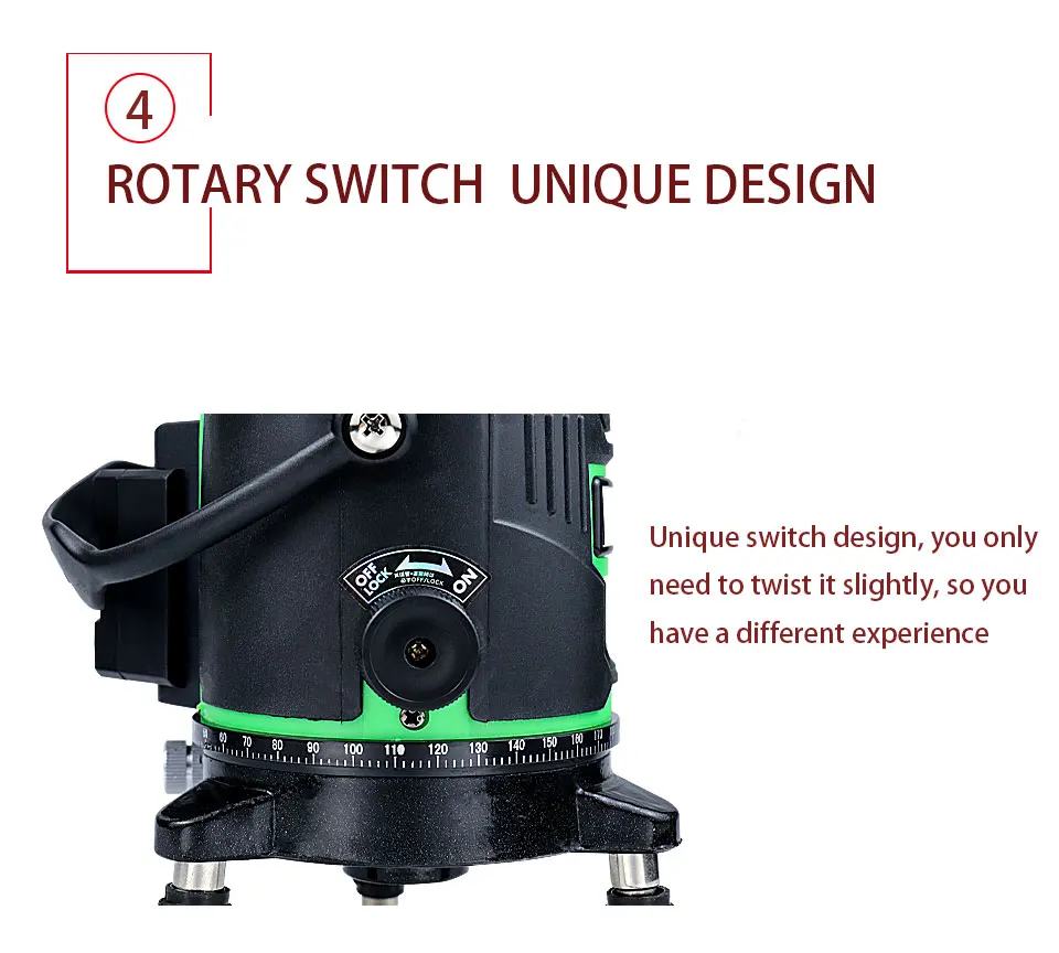 Nivela cu laser verde in 3 linii de mare precizie, rotire 360 grade ...