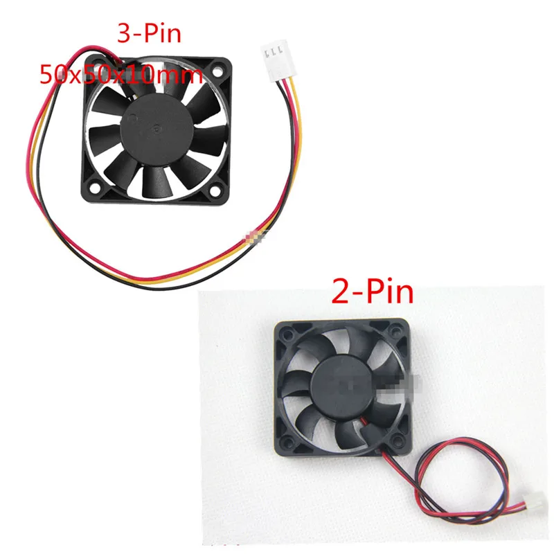 12V Mini Cooling Computer Fan Small 50mm x 10mm DC Brushless 2 pin ...
