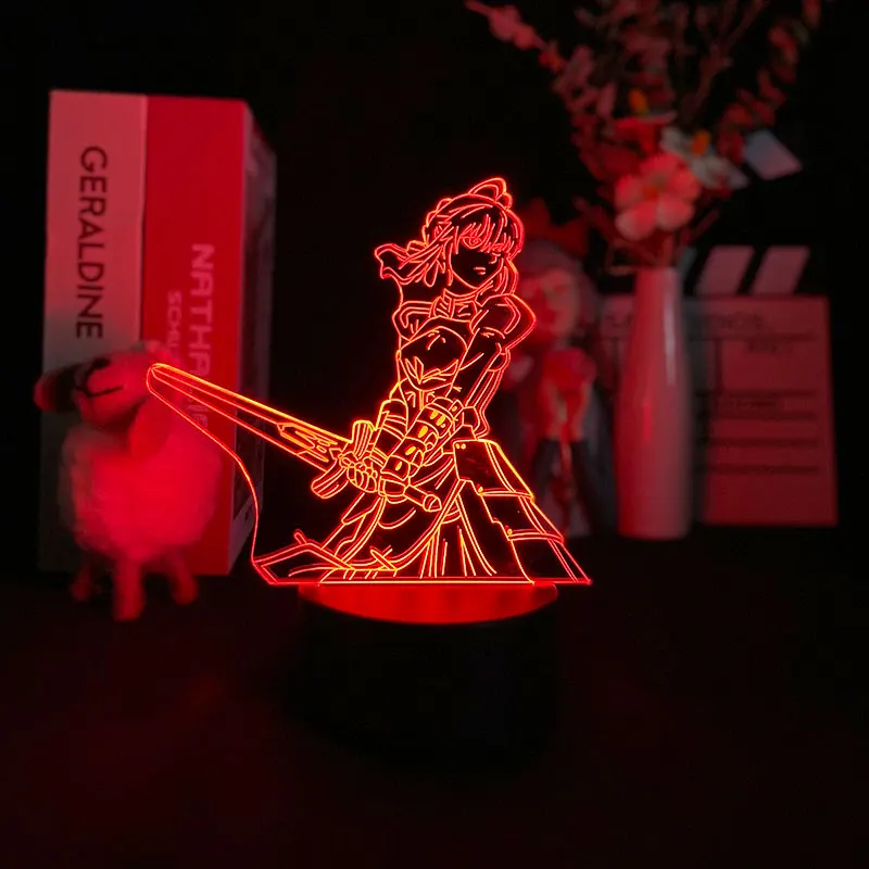 Japanese Anime Lamp 3D Night Light Alarm Clock Base Nightlight Adult ...