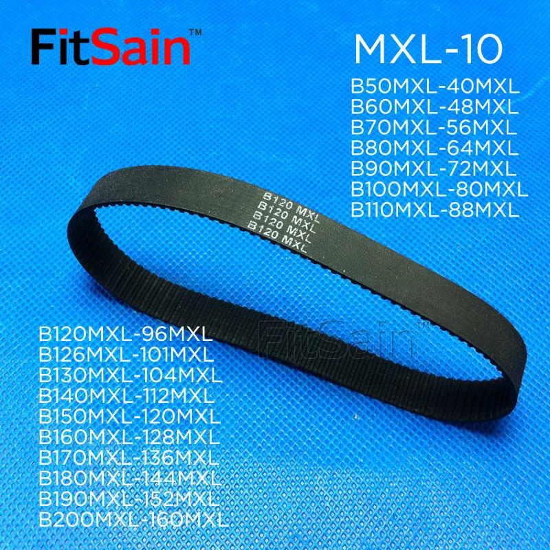 FitSain-MXL rubber belt Width 10mm Timing Belt B130/B140/B150/B160/B170 ...