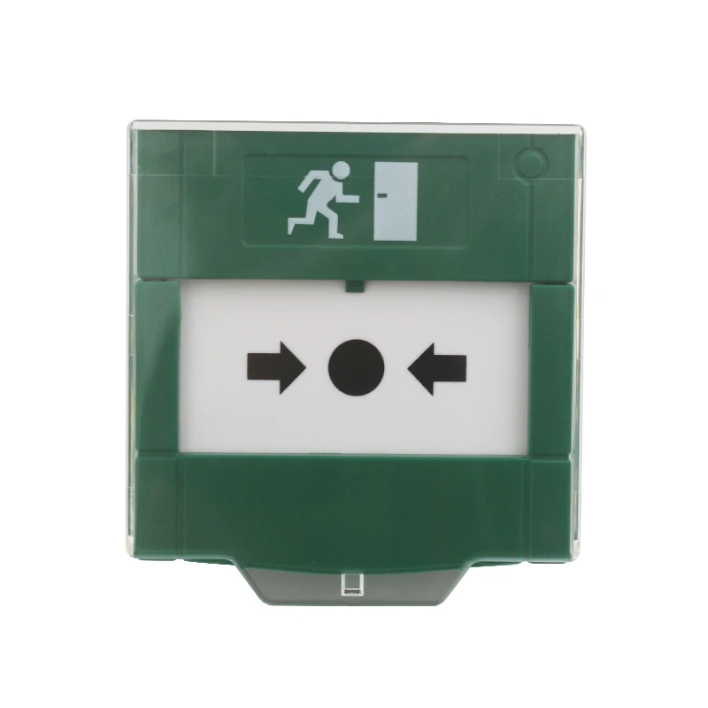 Fire Alarm DPDT Dual switches Resettable reset key Green emergency fire ...