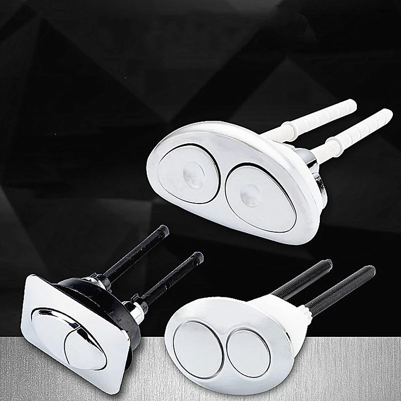 Bathroom-Toilet-Dual-Control-Button-Oval-Triangle-Square-toilet-FLush ...
