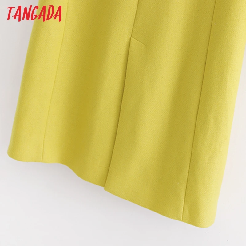 Tangada элегантное зимнее женское длинное пальто Пуговицы для куртки с длинным рукавом