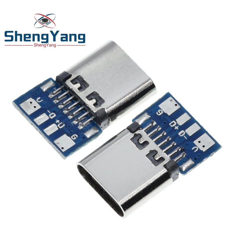 10pcs Usb 3.1 Type C Connector 14 Pin Female Socket Receptacle Through ...
