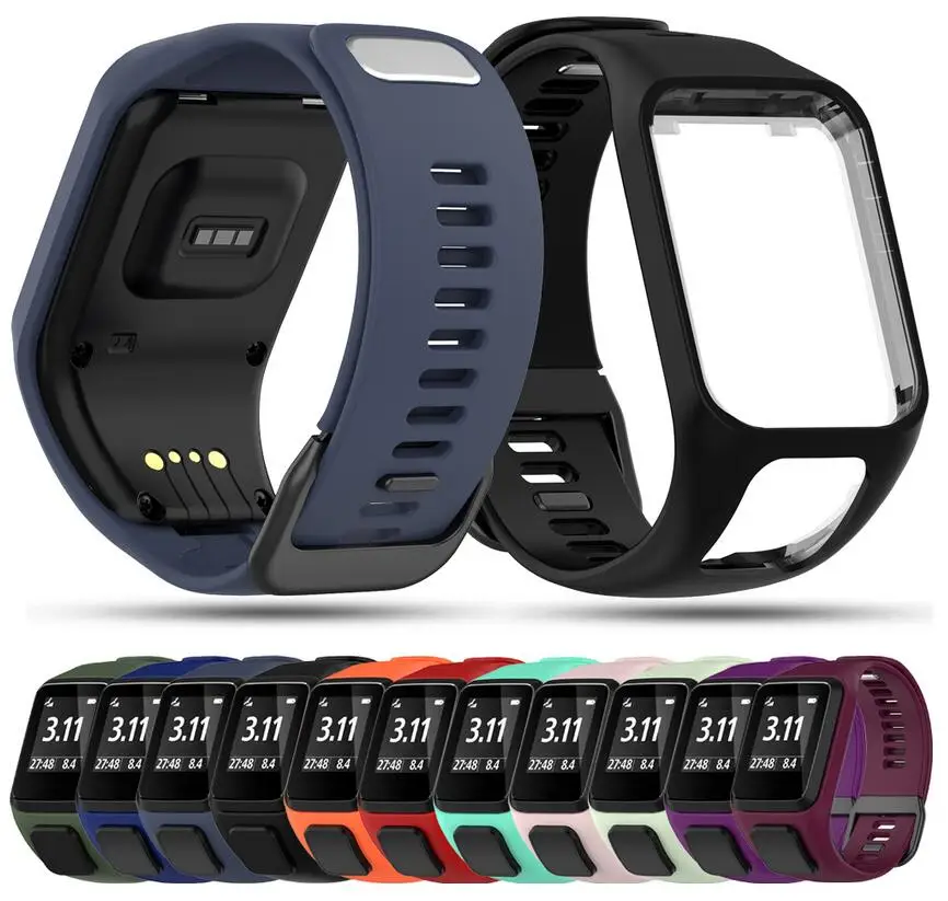 Silicone Replacement Wrist Watch Band Strap For TomTom Runer 2/3/2 ...