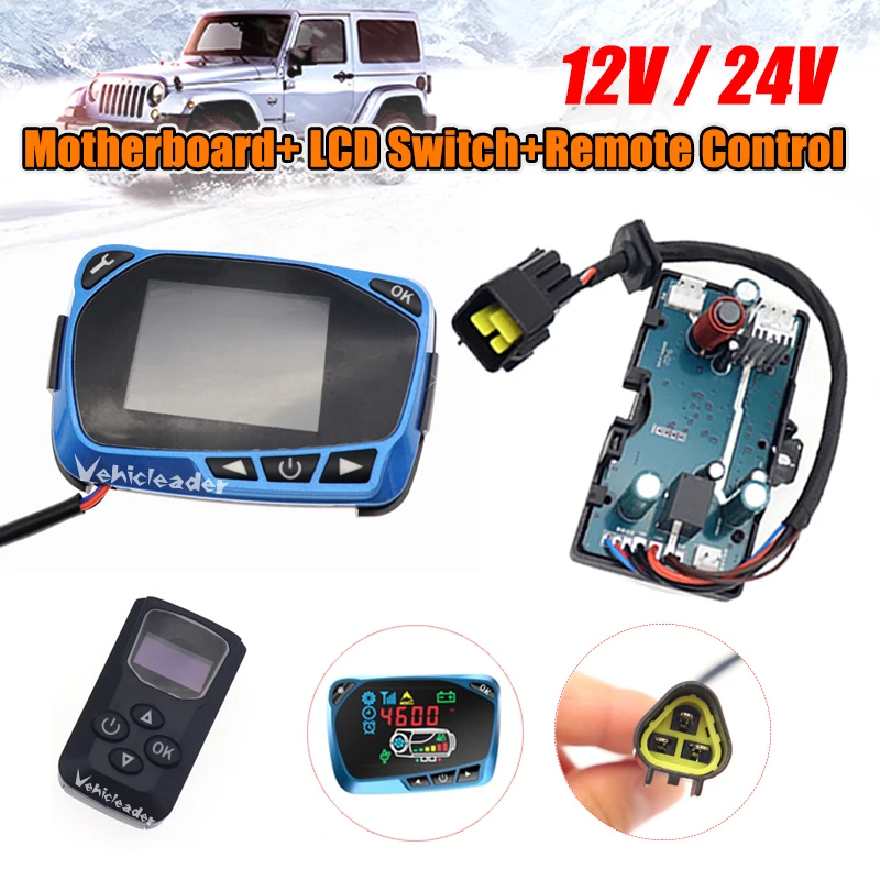 Diesels Air Heater Lcd Monitor Switch + Remote Control + Control Board ...