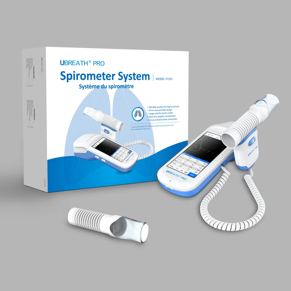 VIP PF 680 Spirometer ระบบ (PF680) วัดเรื่อง 'S Lung ฟังก์ชั่นระบายอากาศ| | - AliExpress