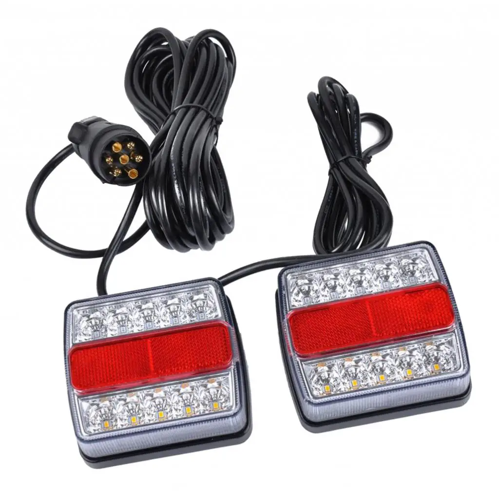 Kit de feux de remorque à LED étanches, feux stop, indicateur, feu arrière, rouge, blanc, 12V