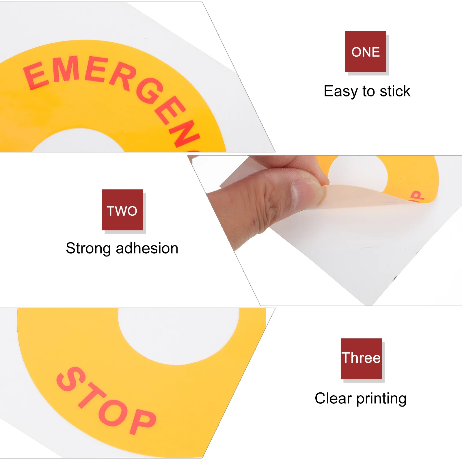 8pcs Emergency Stop Equipment Sticker 【メーカー再生品】