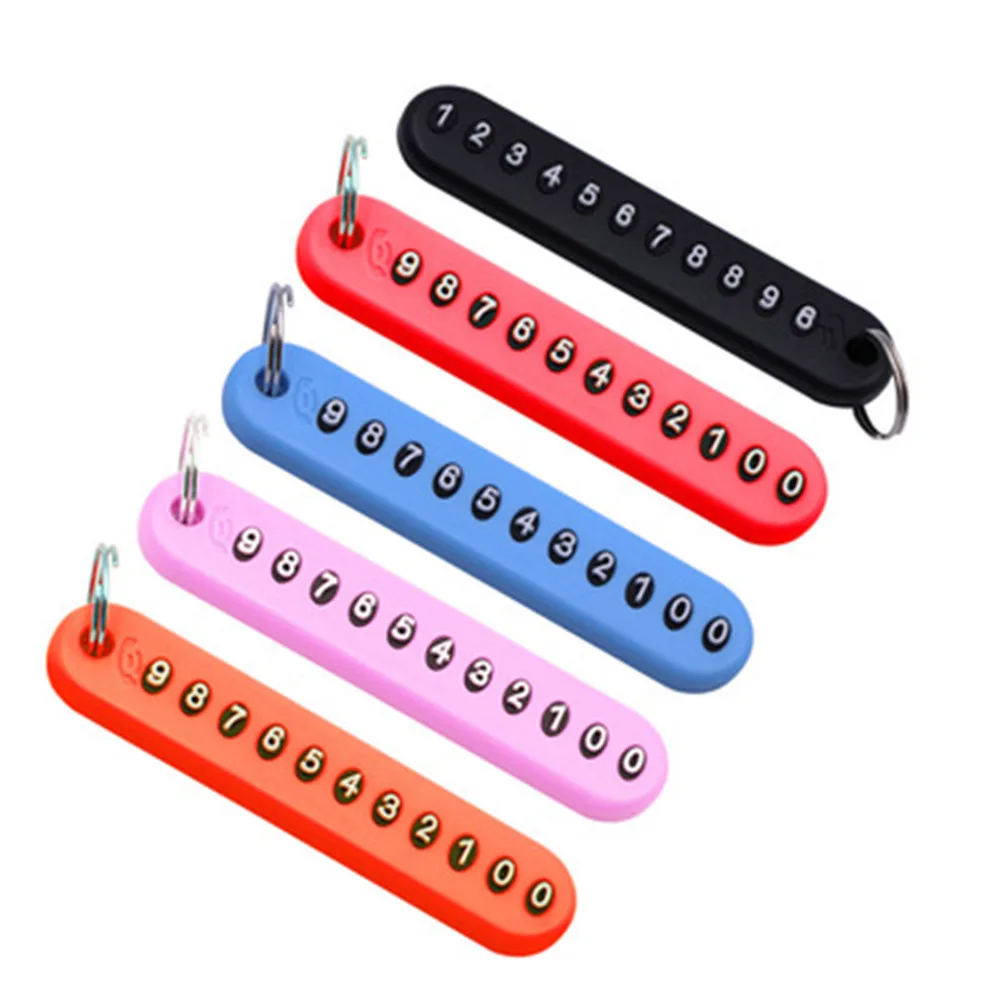Car-Styling-Car-Key-Ring-Anti-Lost-Number-Plate-Pendant-Keychain-Holder ...