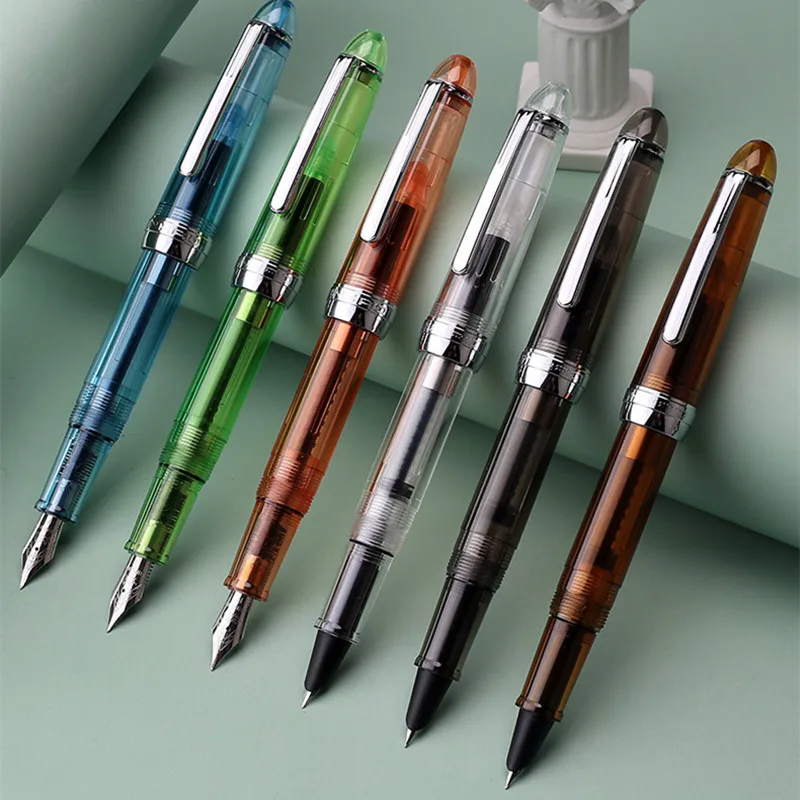 Jinhao-pluma-estilogr-fica-de-pl-stico-992-plumas-de-tinta-redondas-en ...