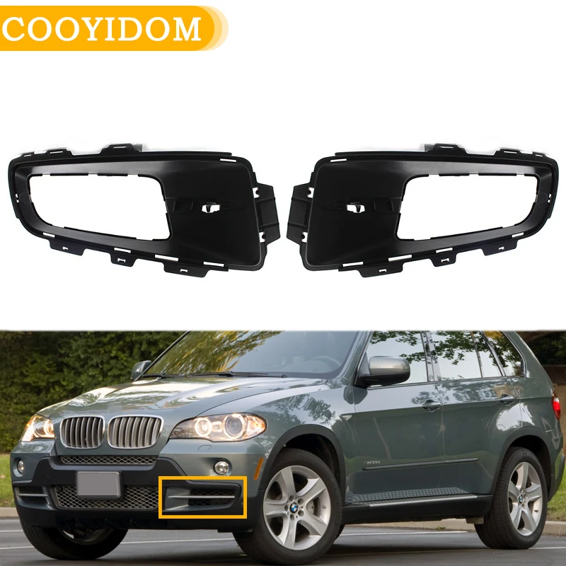 자동차 앞 범퍼 안개등 그릴, 안개등 오픈 벤트 그릴 흡입 커버, BMW X5, E70 51117172450 ...