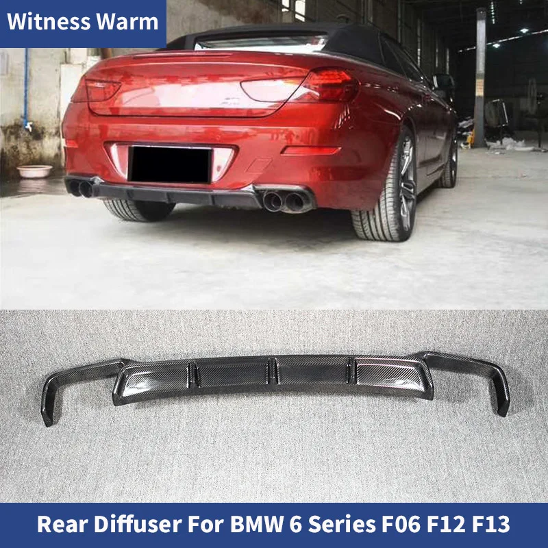 6 Series Carbon Fiber Rear Bumper Diffuser Spoiler for Bmw F06 F12 F13 ...
