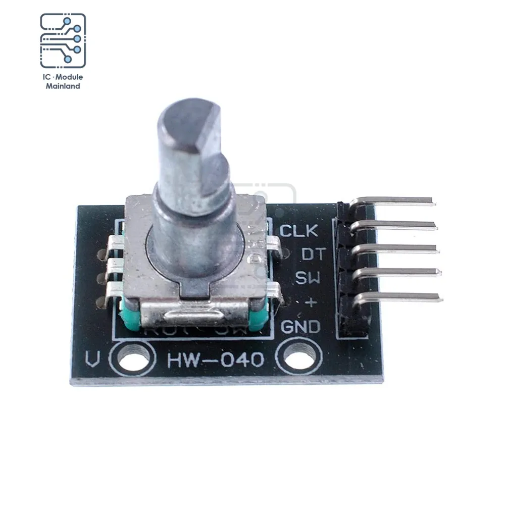 Circuits intégrés,KY-040--Potentiomètre De Module De Capteur De Brique, Encodeur Rotatif Ky-040 ...