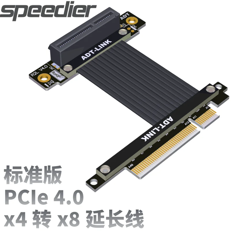 Cable de extensión estándar profesional PCIe 4,0x4 a x8 hembra a macho ...