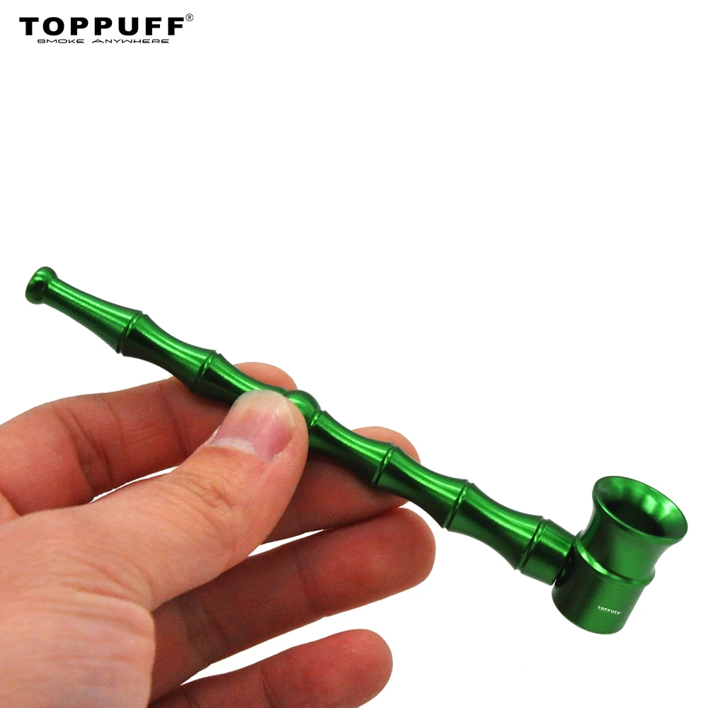 TOPPUFF Portable Bamboo Tobacco Stems Smok Metal Pipes Green Creative ...