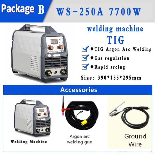 5000W TIG Welding Machine 250A 220V Inverter Gas regulation Semi ...