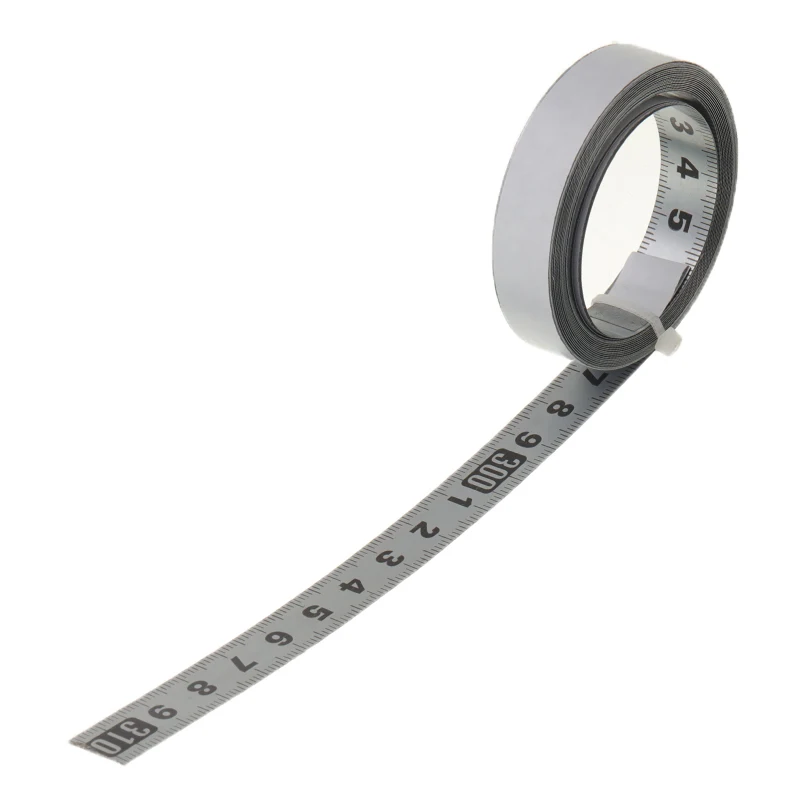 Stainless Steel Self Adhesive Tape Ruler Measure Inch&Metric Miter Saw ...