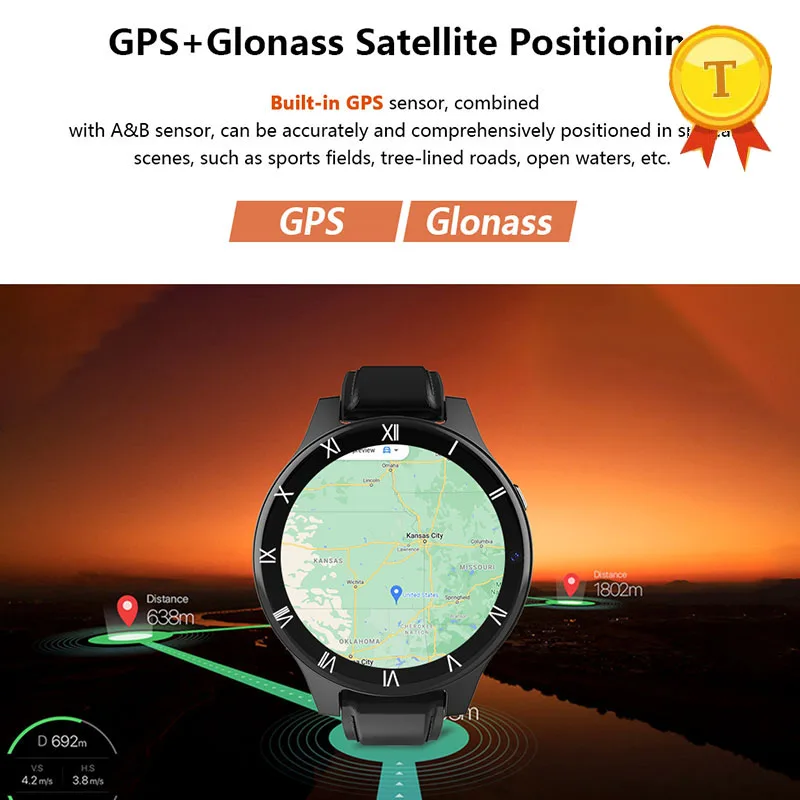 2021 진짜 IP68 5ATM 방수 4G LTE gps wifi 스마트 워치 전화 남자 수영 응답/다이얼 전화 450*450 안드로이드 7.1.1 Smartwatch ...