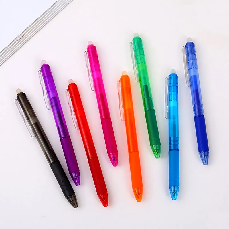 STYLO,20Pcs Orange Refill--Stylo à Gel effaçable rétractable, 8 ...