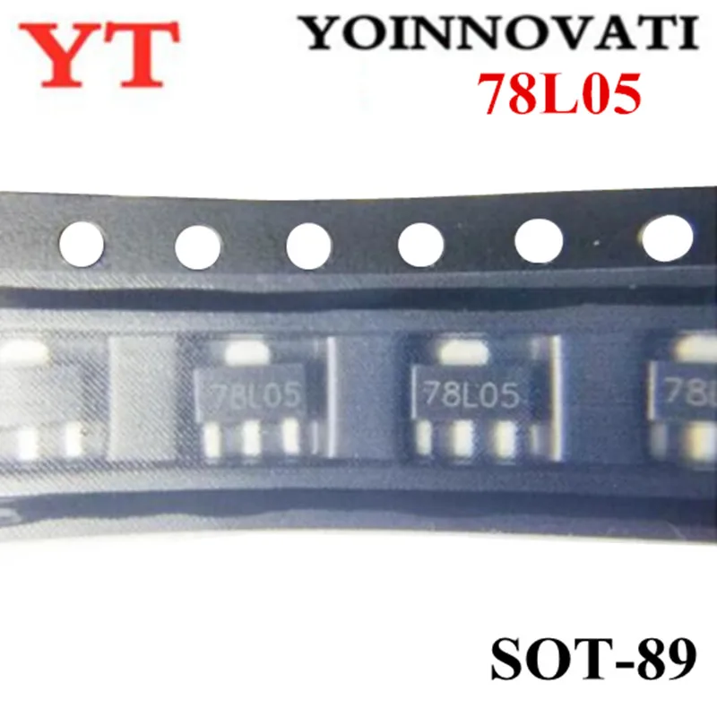 500 pces 78l05 l78l05 7805 regulador de tensão 5 v 100ma sot 89 smd melhor qualidade|voltage ...
