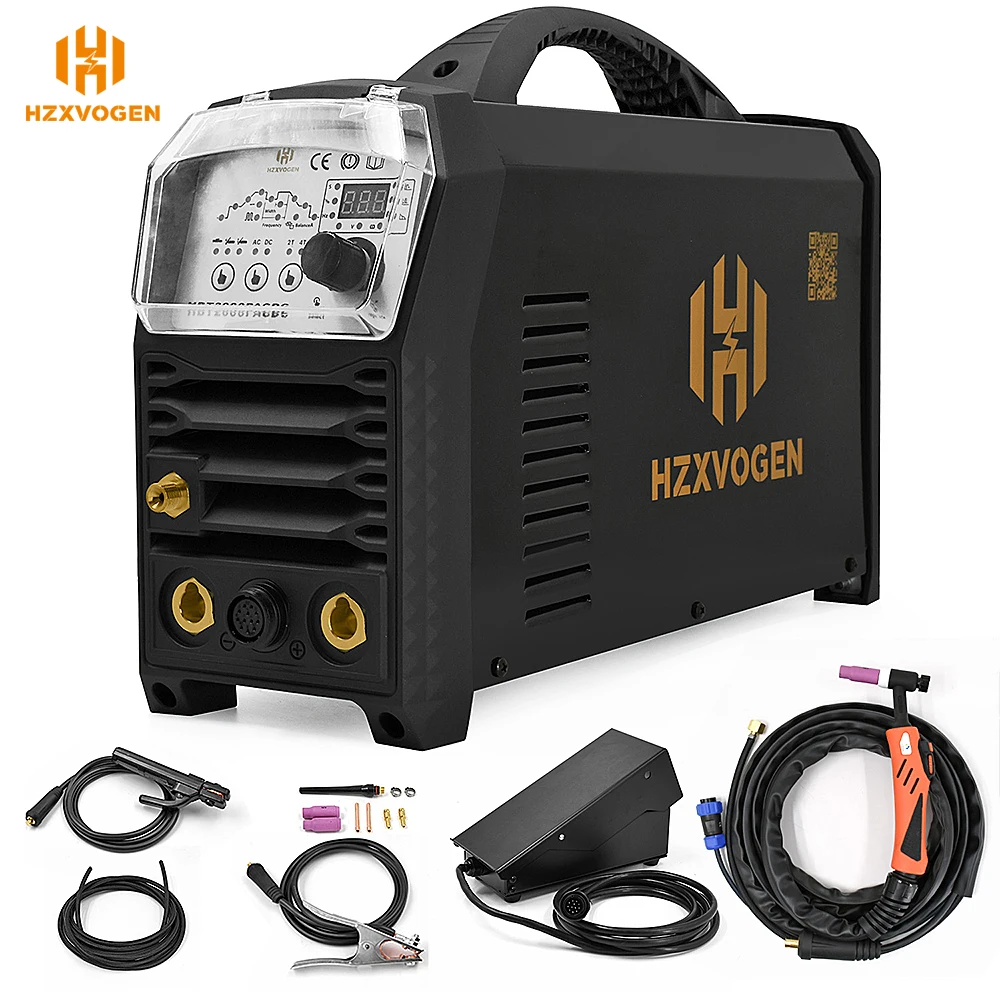Hzxvogen tig arc mma soldador tig200p ac dc alumínio de solda inversor ...
