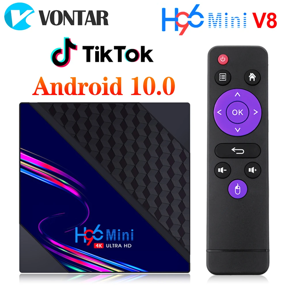 Vontar H96 Mini V8 Smart Tv Box Android 10 2gb Ram 16gb Support 1080p ...