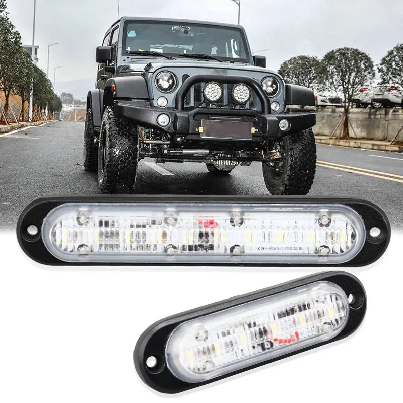 Mini Led Light Bar 6000k Car Work Signal Lamp Warning Emergency Lights ...