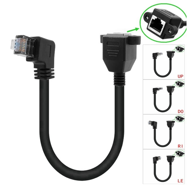 Cat6 Ethernet Cable RJ45 Right Angle UTP Network Cable Patch Cord 90 ...