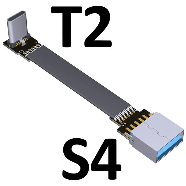 USB Type-C Ribbon Cable Flat EMI shielding FPC Cable USB 3.0 Type C 90 ...