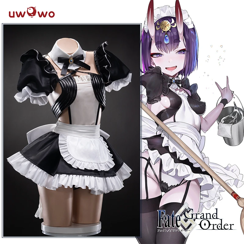 UWOWO Anime Costume Fate/Grand Order FGO Shuten-douji Maid Dress Lovely ...