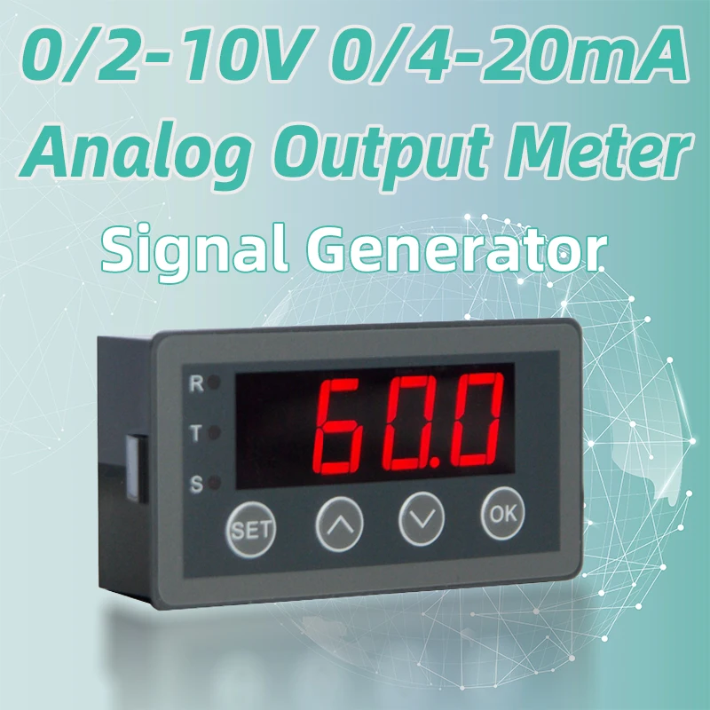 Digital Display Meter 0-10V 0-20mA 2-10V 4-20mA Signal Generator Analog Output