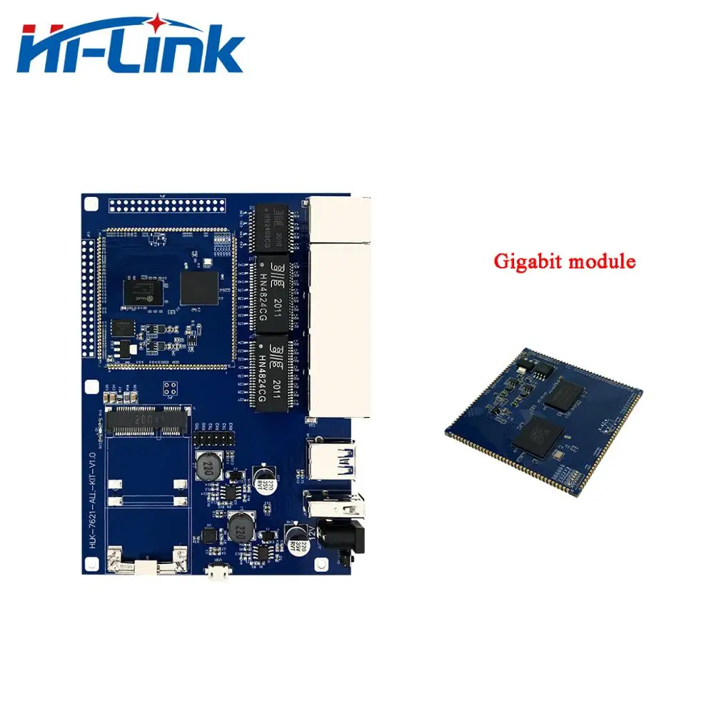 HiLink-Original-MT7621A-Openwrt-GbE-Gigabit-Router-Module-Kit-Development-Board-HLK-7621-with ...