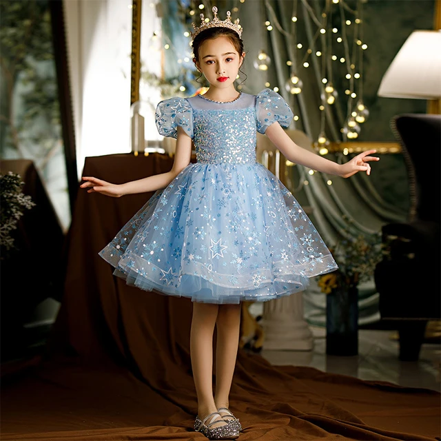 Blue Princess Dresses For Girls