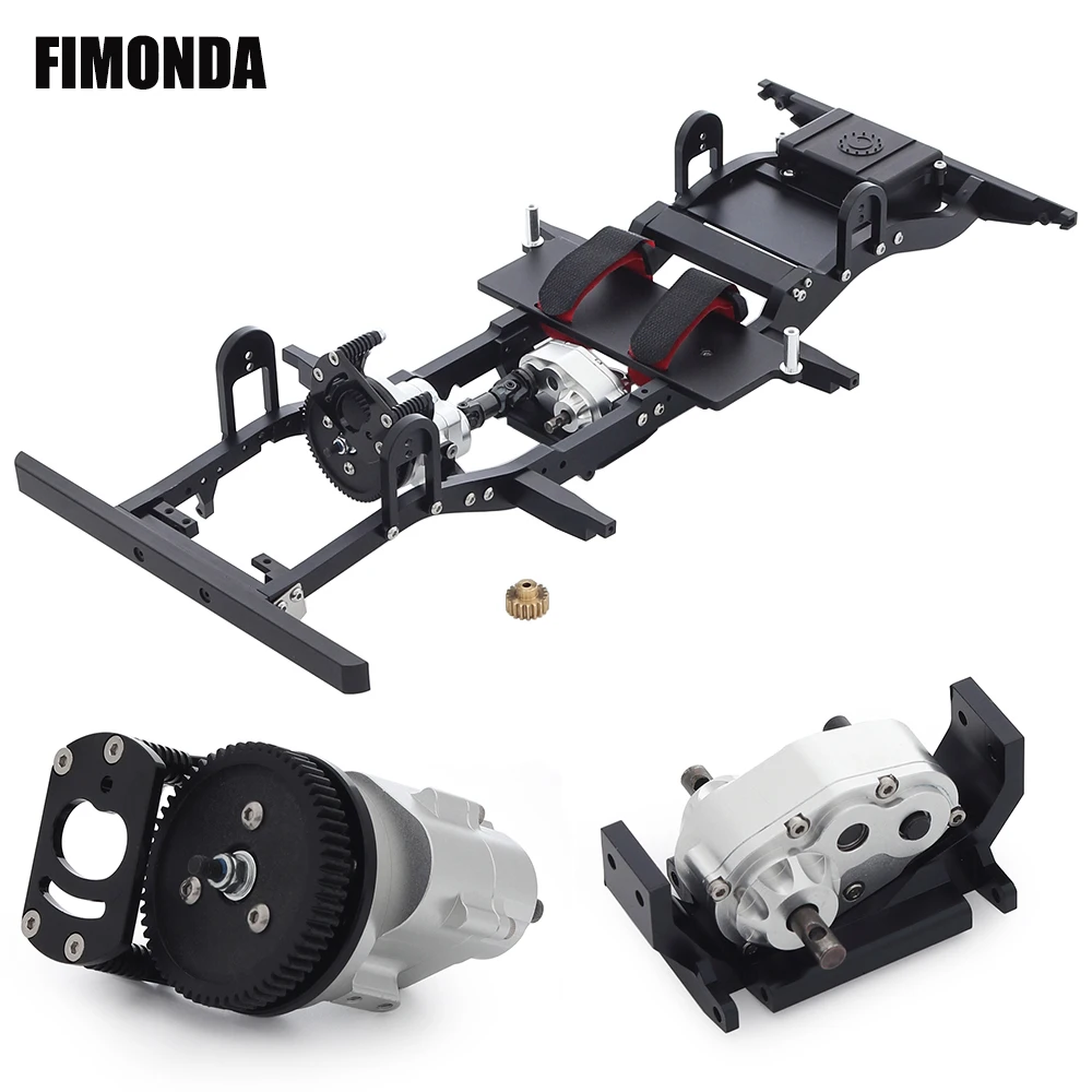 1/10 Scale Metal Chassis Frame with Transmission Transfer Case for RC ...