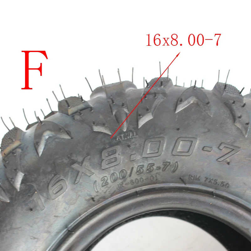 GO KART 16X8-7 дюймовые бескамерные шины 16*8-7(200/55-7) шины ...