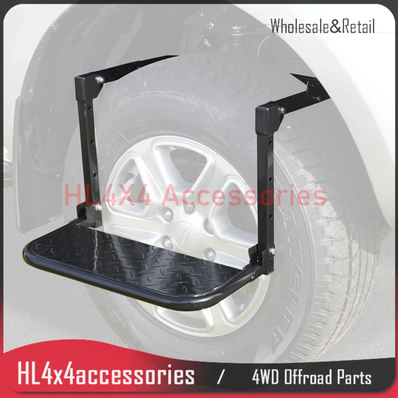 Heavy Duty Folding Suv 4x4 Car Stairs Tyre Wheel Step Ladder Tire Mount ...