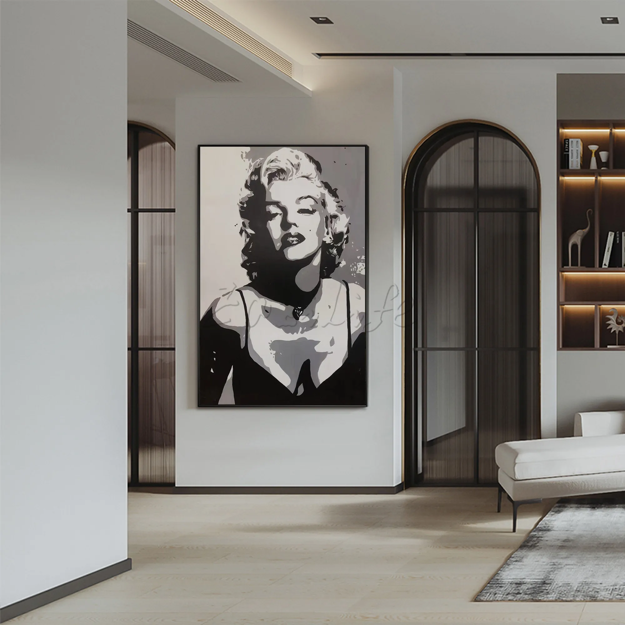 Marilyn Monroe Black And White Face
