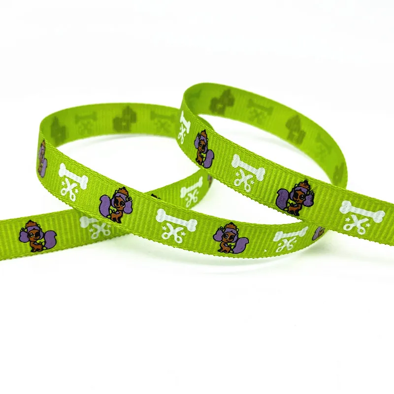 5 Yards 10mm Pet Ribbon Printed Animal Grosgrain Ribbons for Gift ...