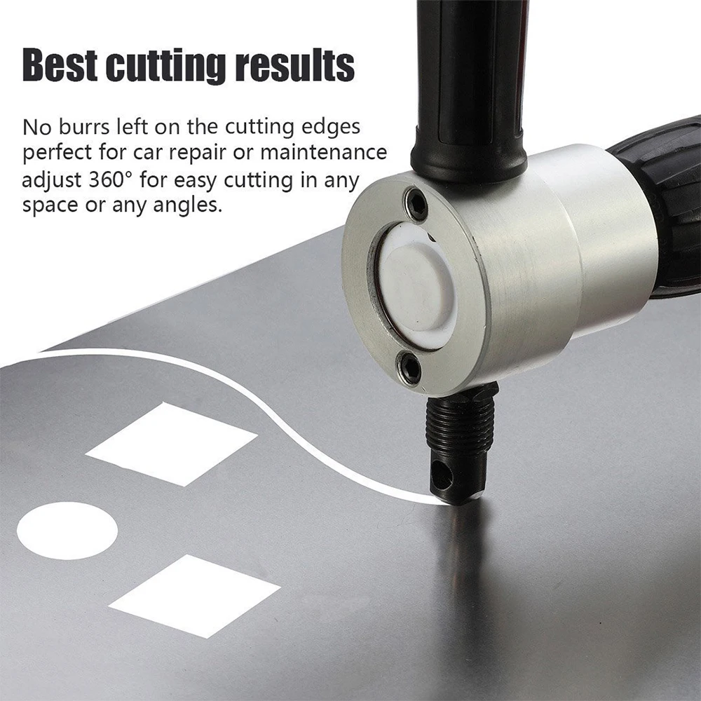 Metal-Sheet-Cutter-Double-Head-Electric-Power-Drill-Attachment-Portable ...
