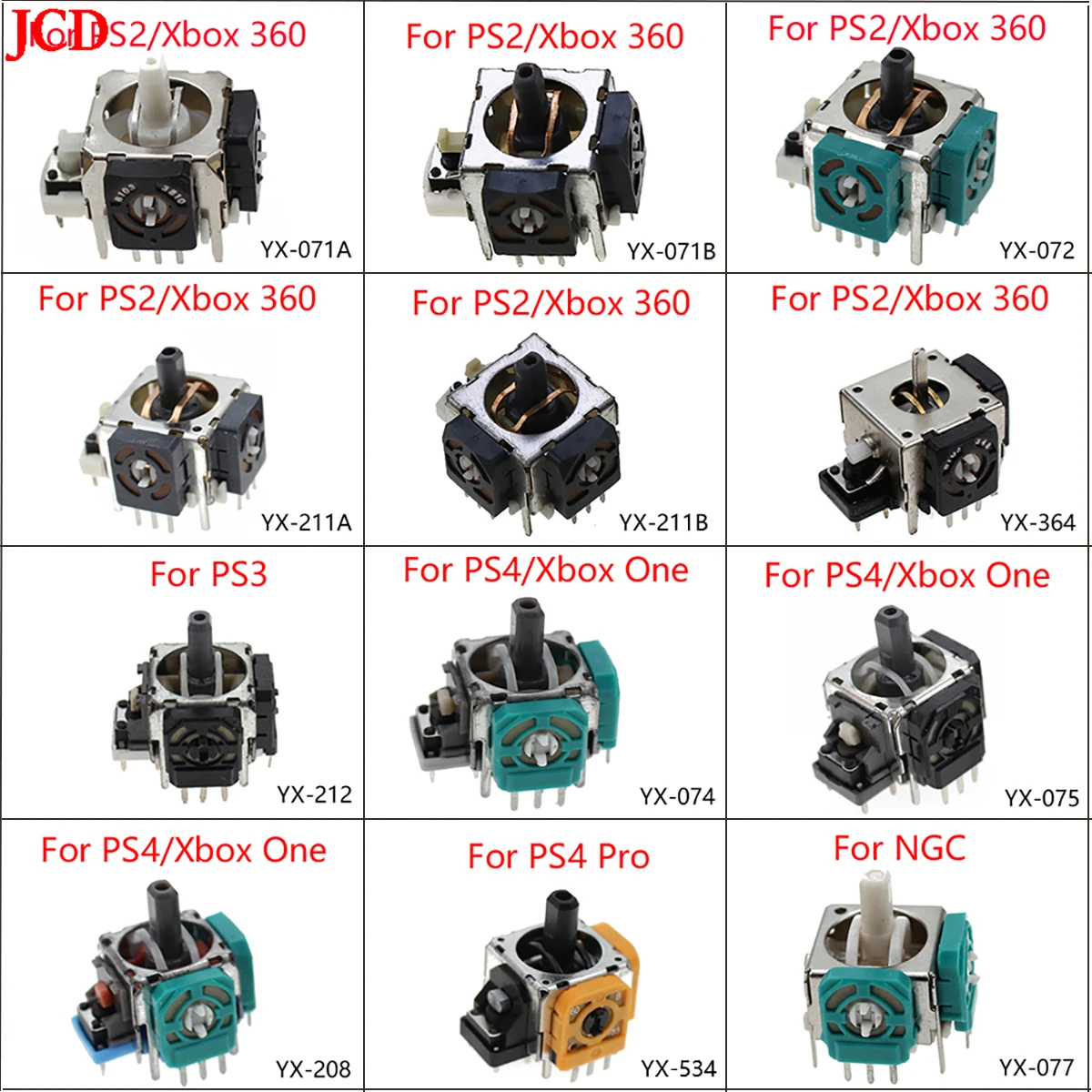 JCD-1Pcs-3D-Analog-Grips-sticks-Joystick-Stick-Module-Rocker-For-Xbox ...