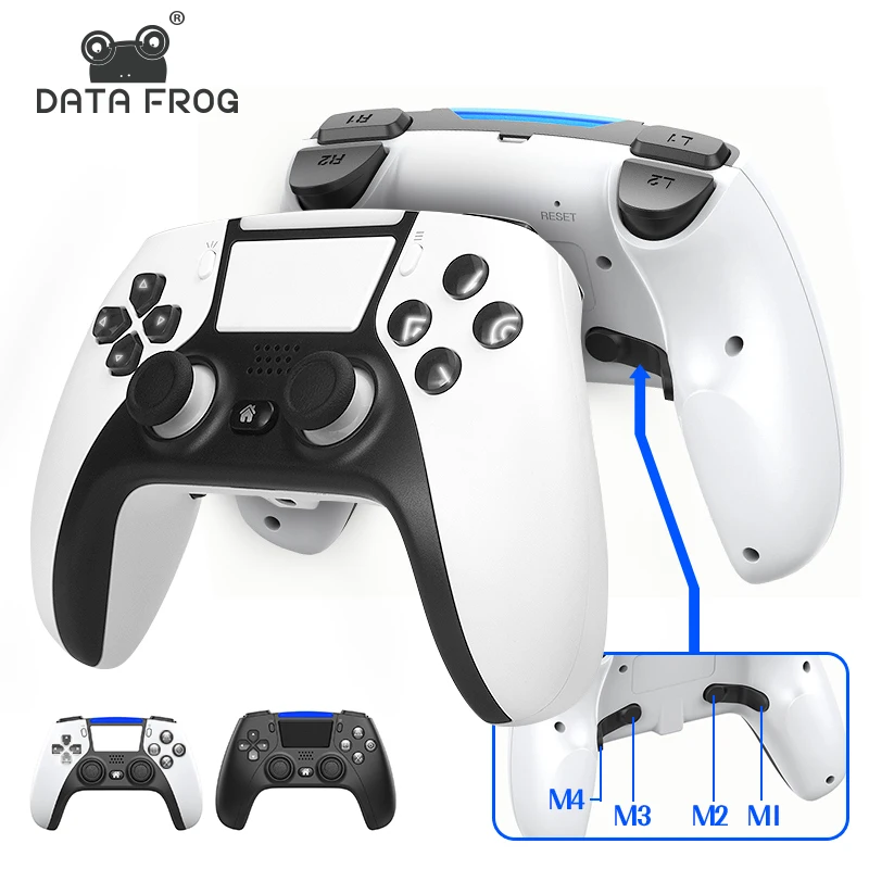DATA FROG PS4 컨트롤러용 조이스틱, 블루투스 호환 무선 콘솔, PS4 컨트롤 게임 패드, PC, 안드로이드용|게임 ...