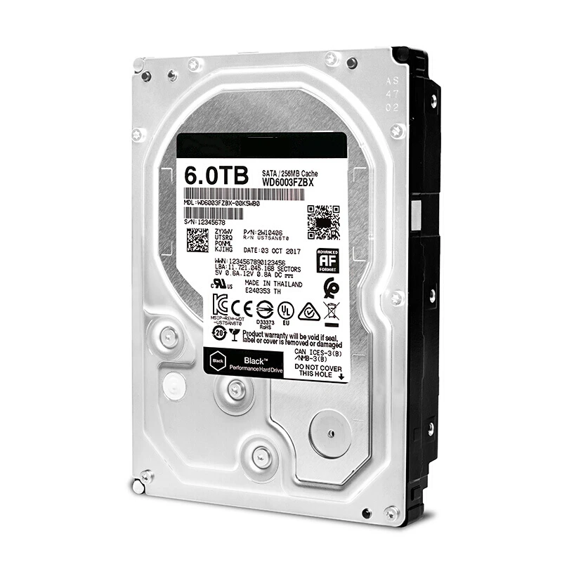 Original HDD For WD Brand Black 6TB 3.5" SATA 6 Gb/s 256MB 7200RPM For ...