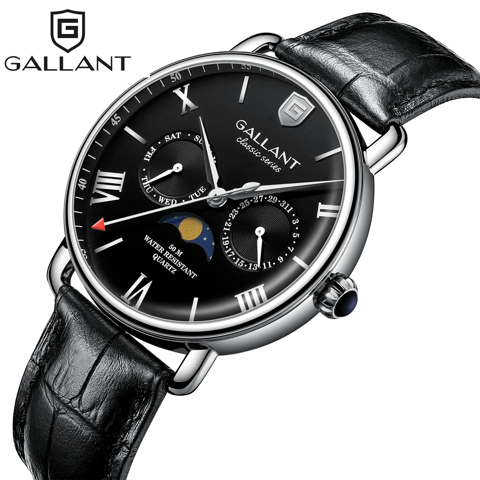 GALLANT-Mens-Watch-Luxury-Quartz-Watches-Leather-Wristwatch-Moon-Phase ...