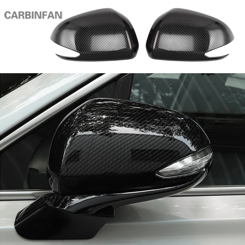 Углеродное волокно боковое зеркало заднего вида крышка рамка отделка ...