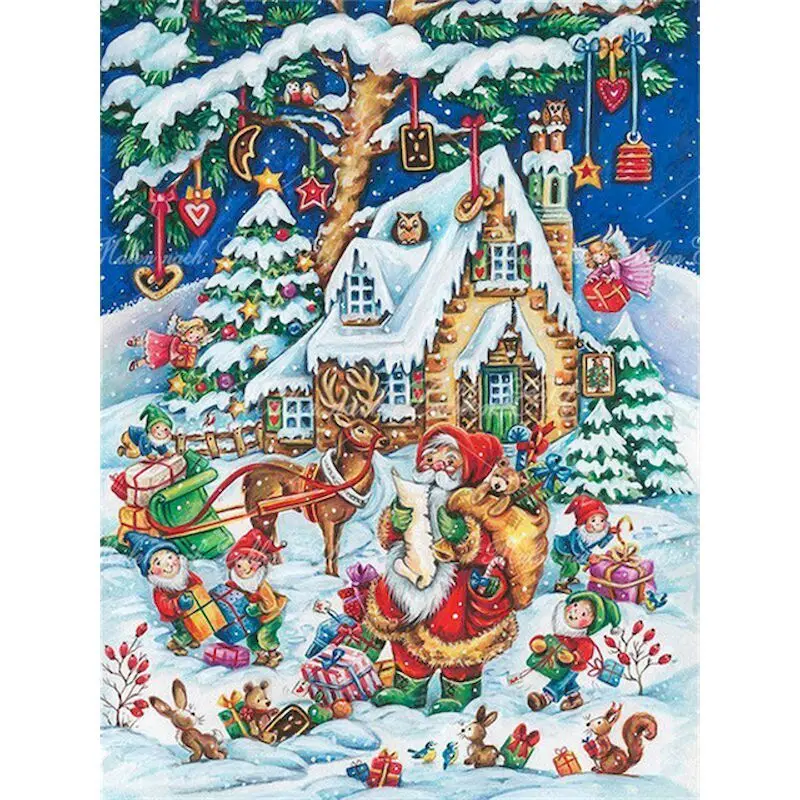 Festive Christmas paint by numbers kits