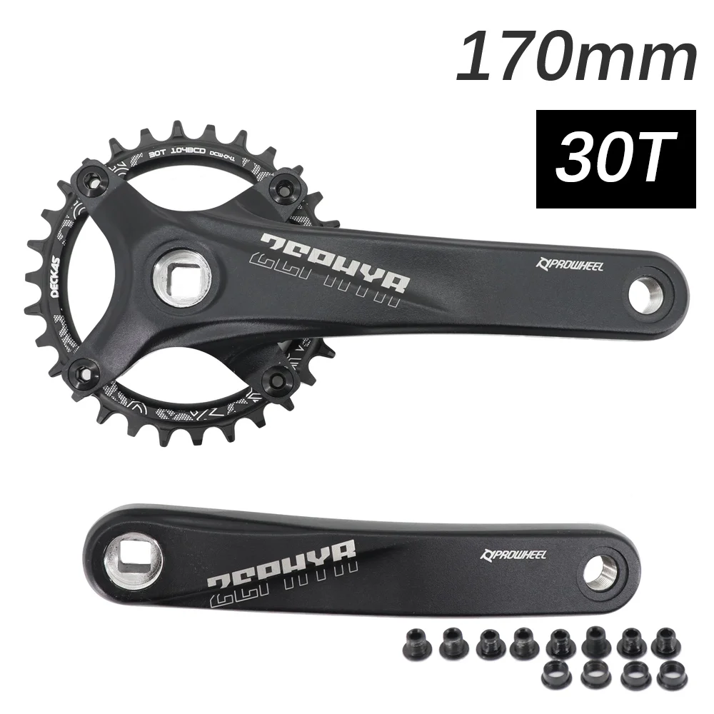 Prowheel crankset square hole MTB Bike 104BCD 170mm 175mm deckas ...