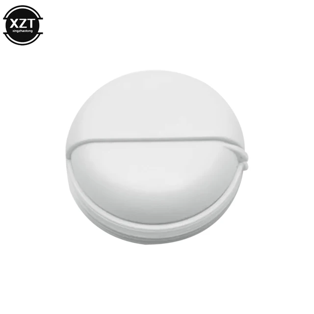 Round Earphone Wire Box Organizer Data Line Cables Storage Case Plastic ...