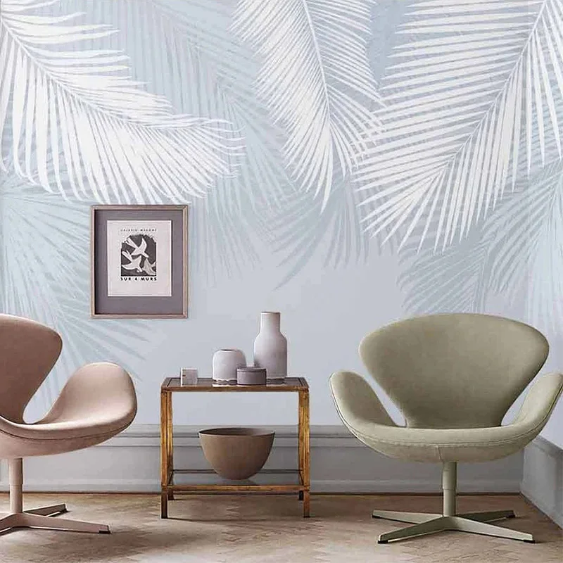 Custom Photo Wallpaper Nordic Elegant Palm Banana Leaf Indoor ...